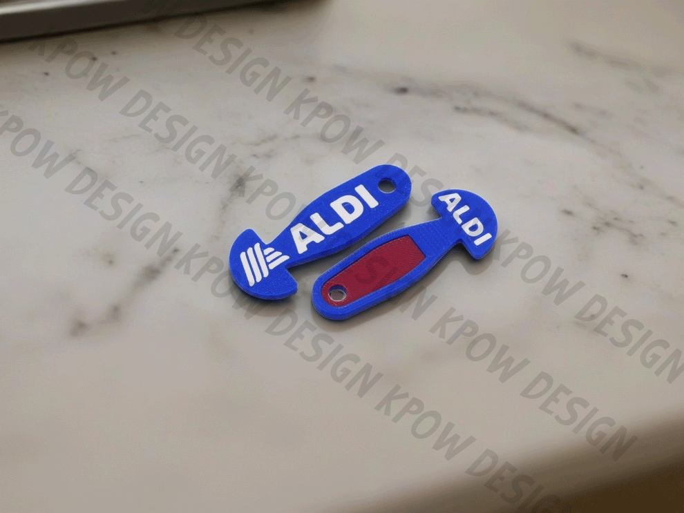 Aldi | Trolley Key / Token / Keyring – KPOWDesigns