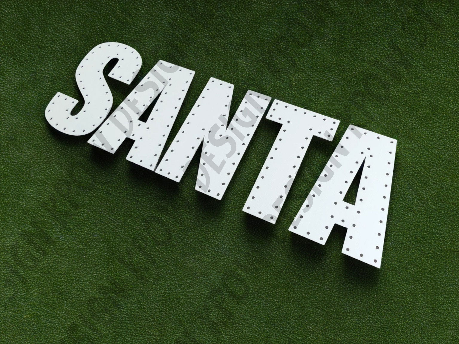 Large Pixel SANTA 500mm | Corflute Prop! – KPOWDesigns